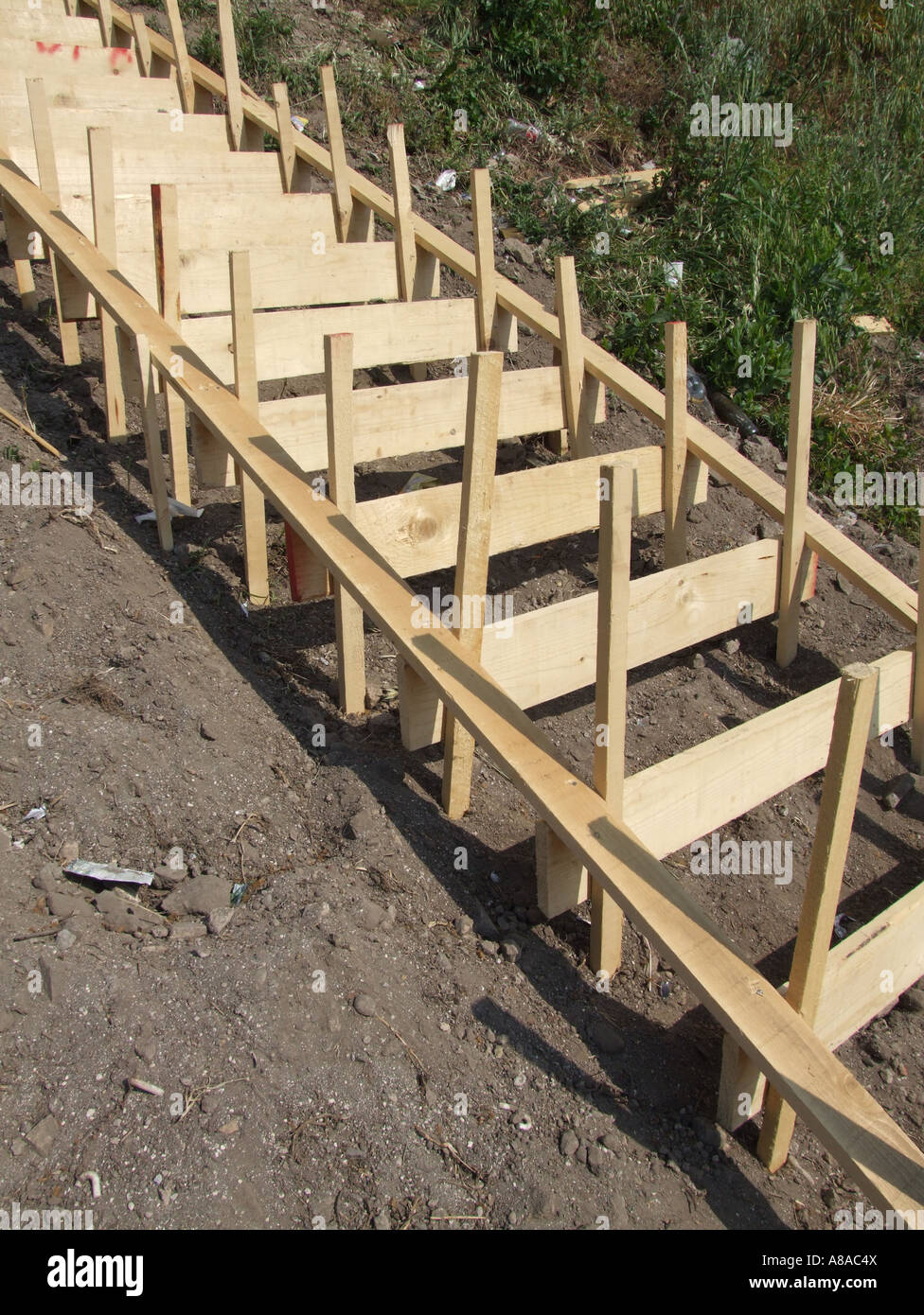 steps under construction Stock Photo - Alamy