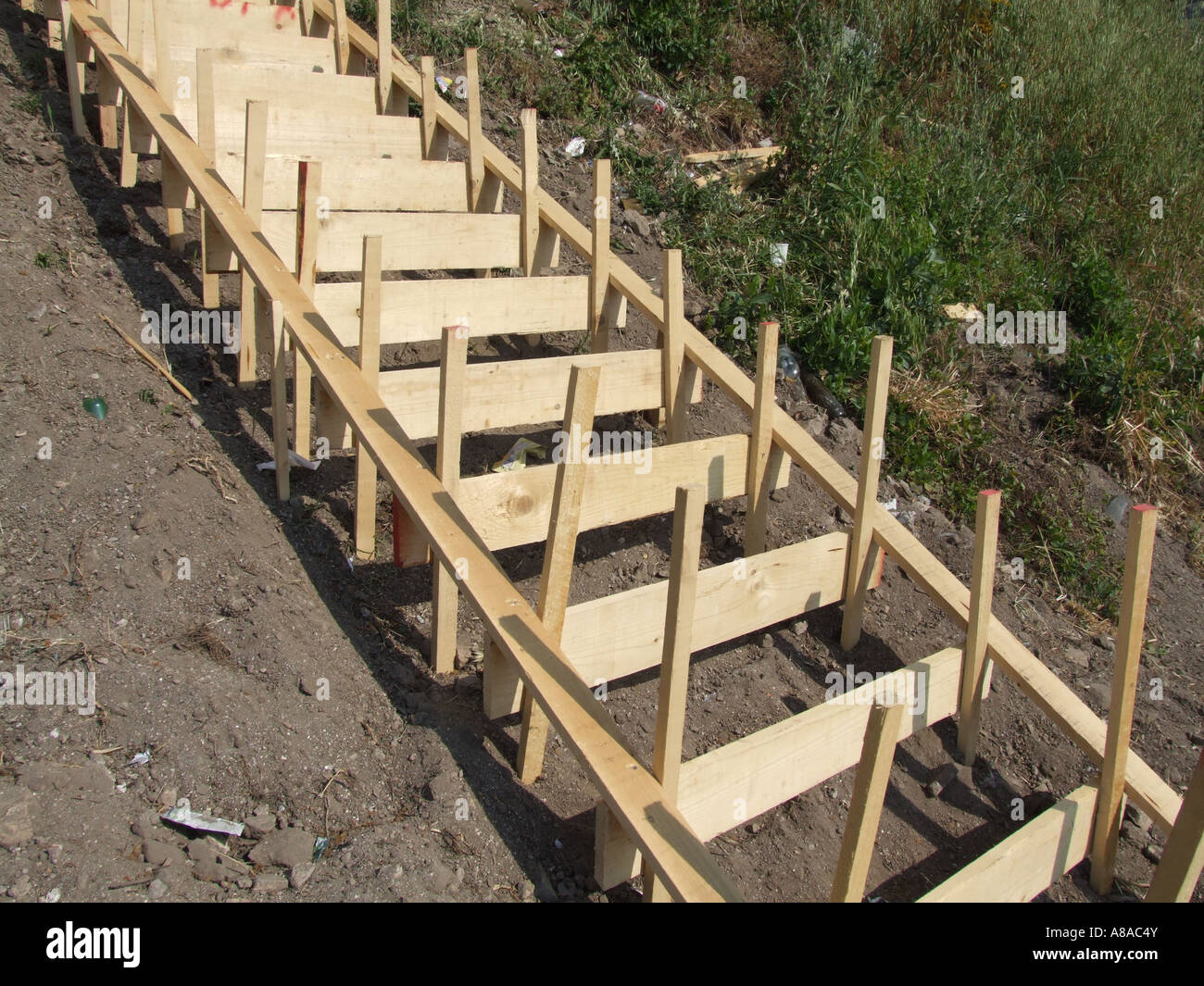 steps under construction Stock Photo - Alamy