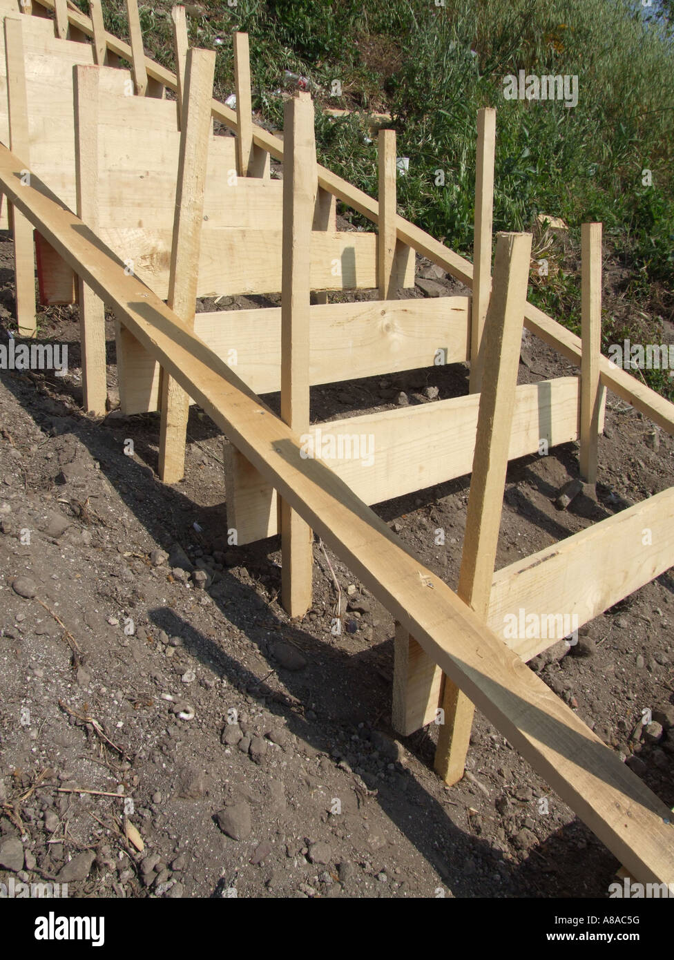 steps under construction Stock Photo - Alamy