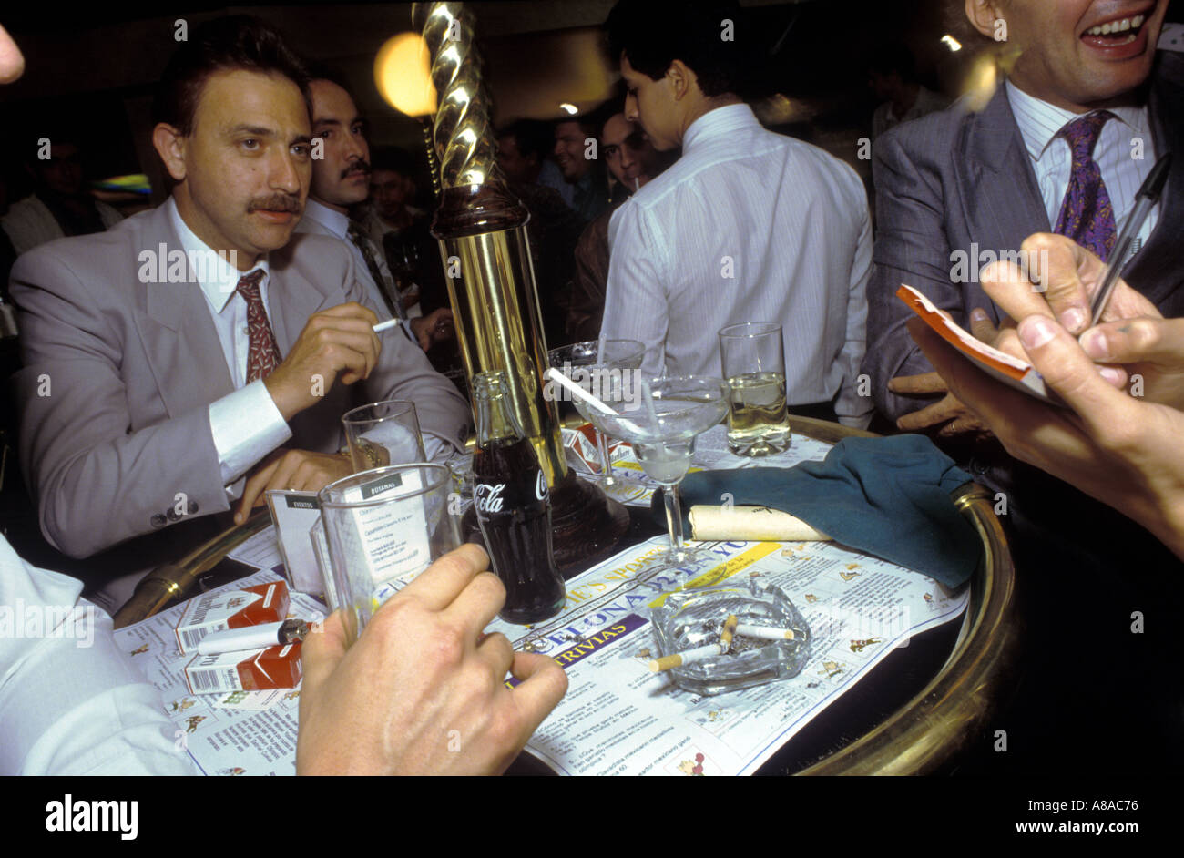 Office workers drinking at a bar in the Zona Rosa area of Mexico City ...