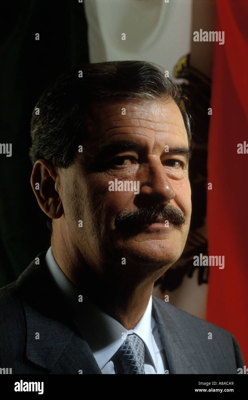 Portrait of Vicente Fox Quesada President of Mexico in the official ...