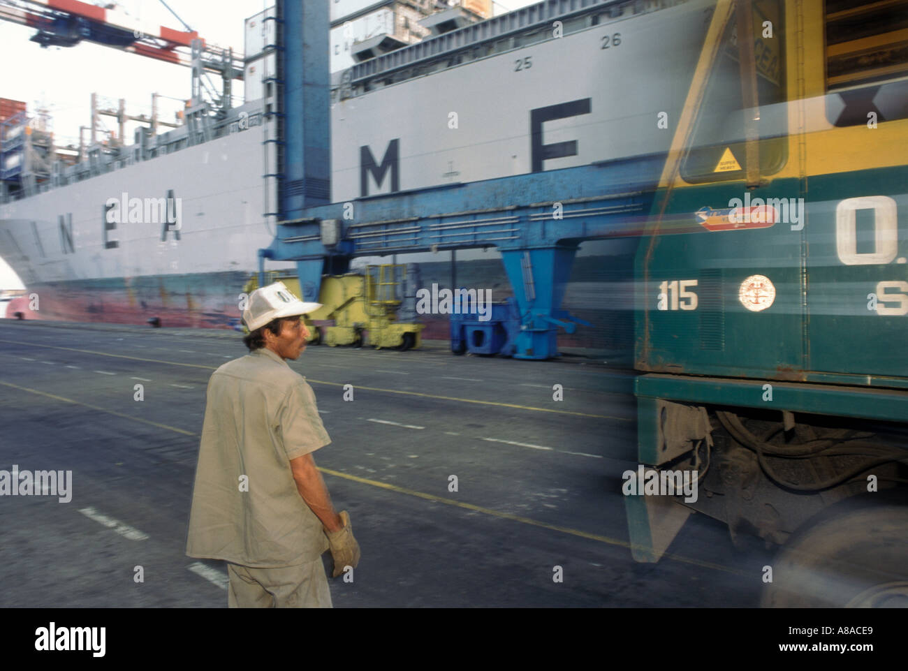 Container loading in the port of Veracruz Veracruz Mexico Stock Photo ...