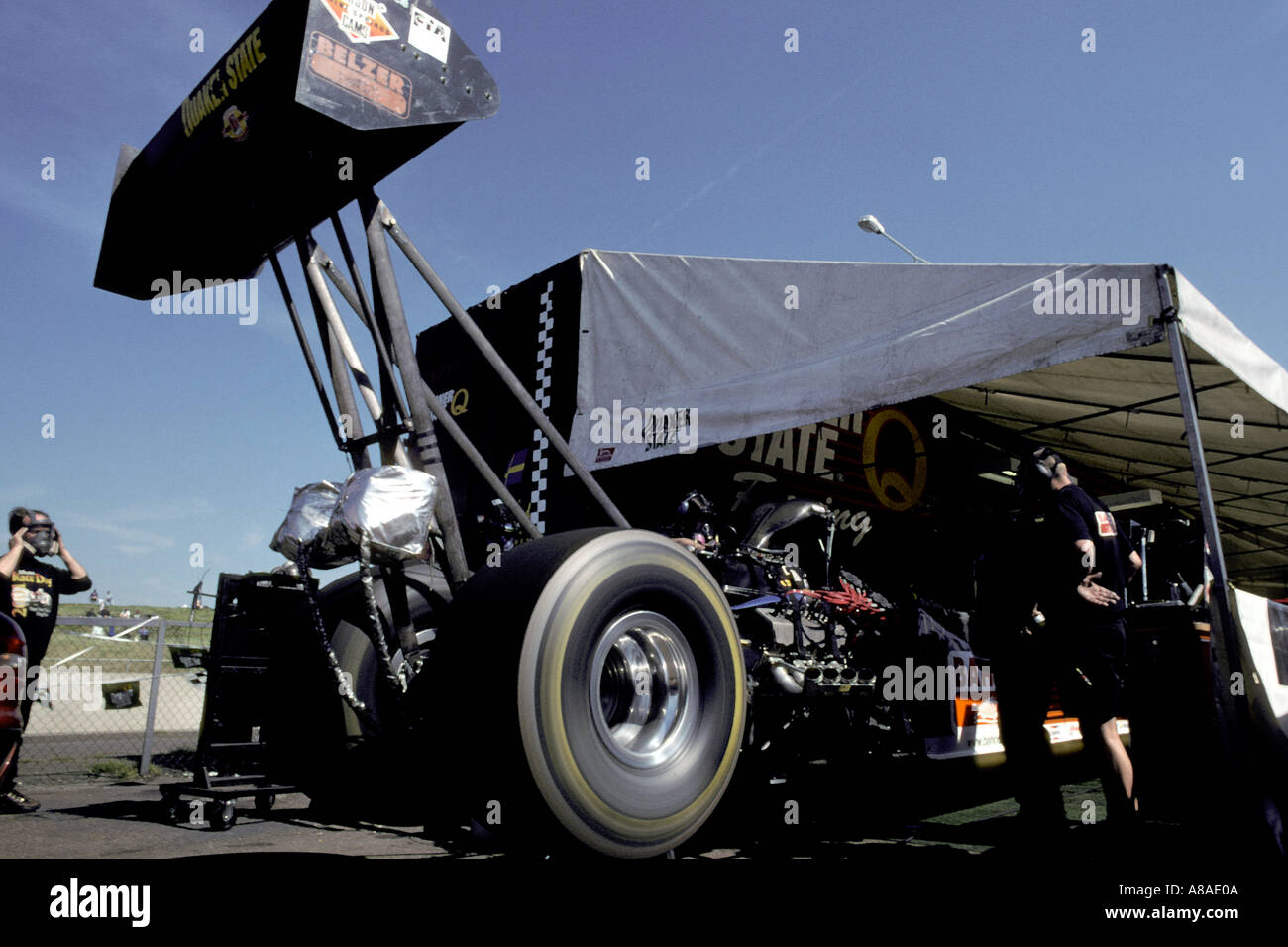 rear wing on a dragster aerodynamic aid Stock Photo - Alamy