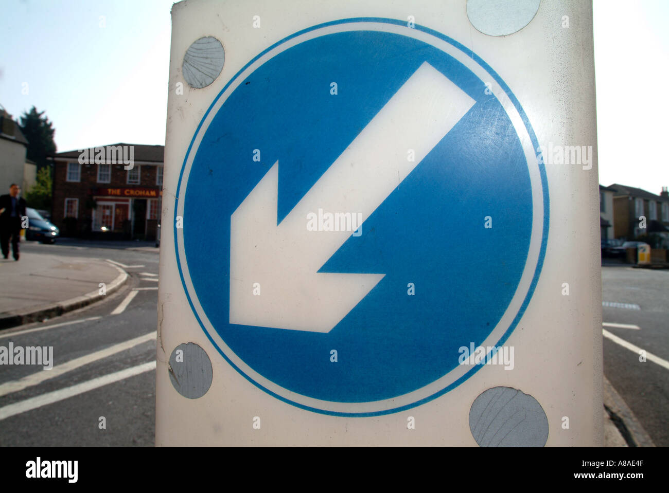 Keep Left Road Sign High Resolution Stock Photography and Images - Alamy