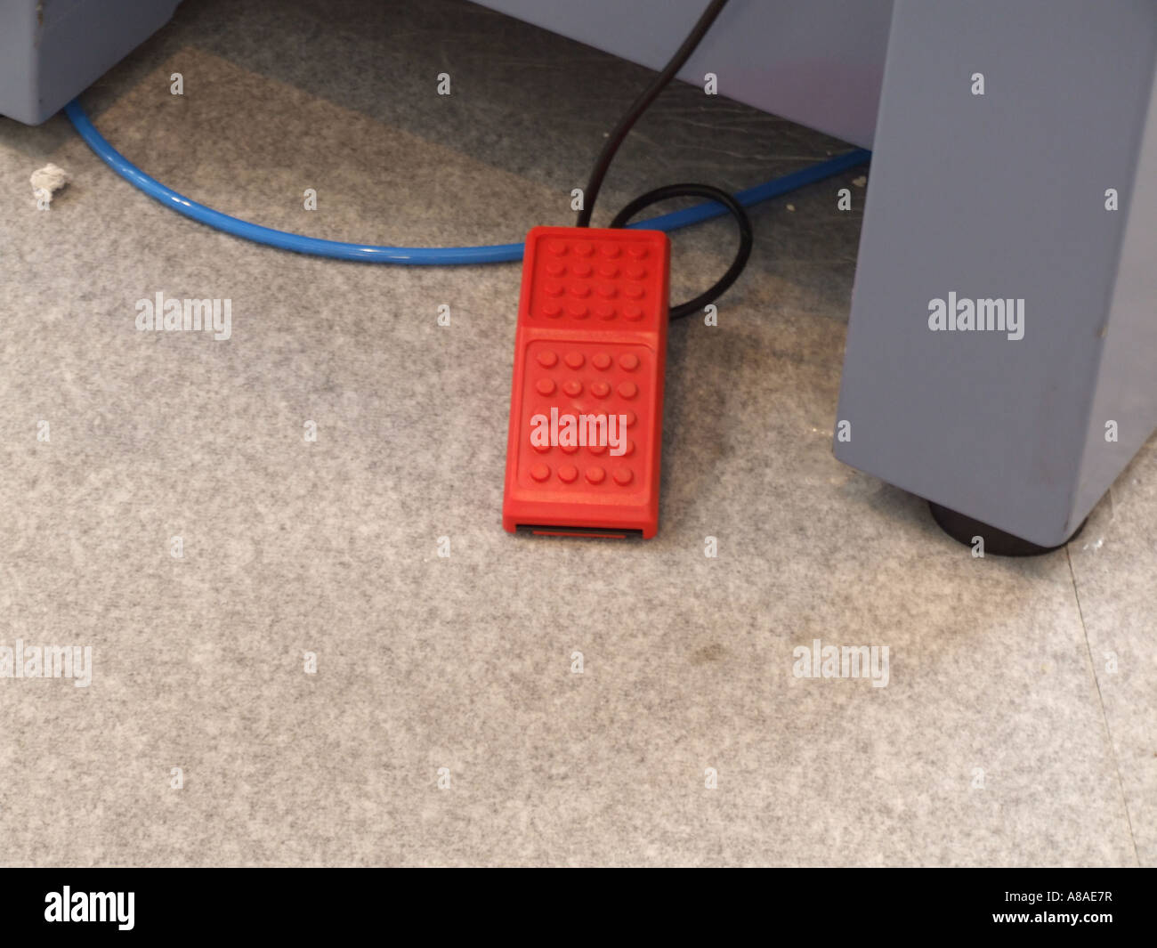 machinery power foot pedal Stock Photo - Alamy