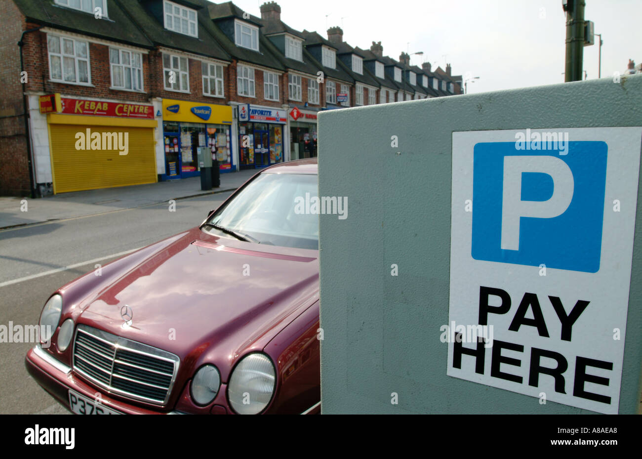 parking meter traffic warden car park Stock Photo - Alamy