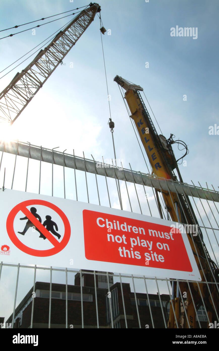 building site danger sign danger sign on building site construction ...