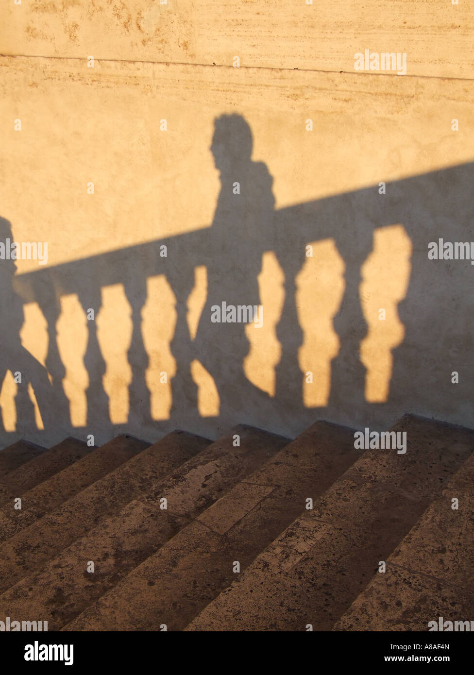 person shadow walking upstairs Stock Photo - Alamy