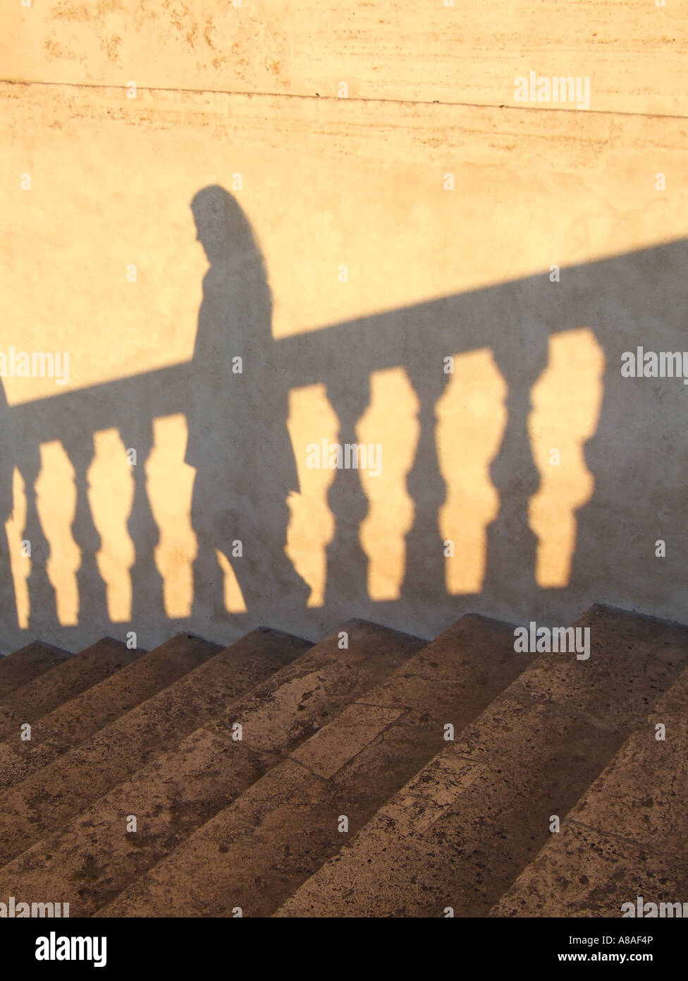 woman shadow on wall Stock Photo - Alamy