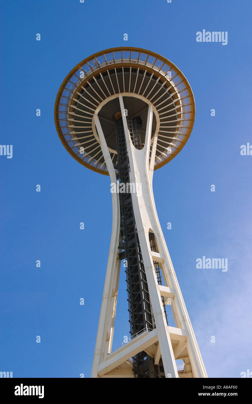 WASHINGTON Seattle Space Needle viewed from below built in 1962 for ...