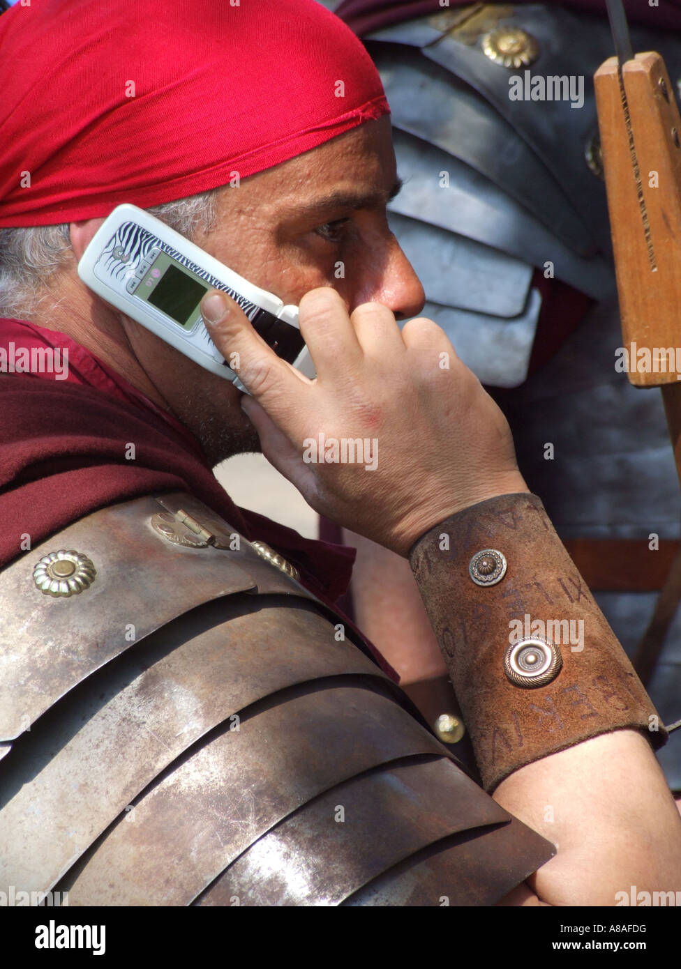 Roman soldier in a procession celebrating the birth of Rome italy Stock ...