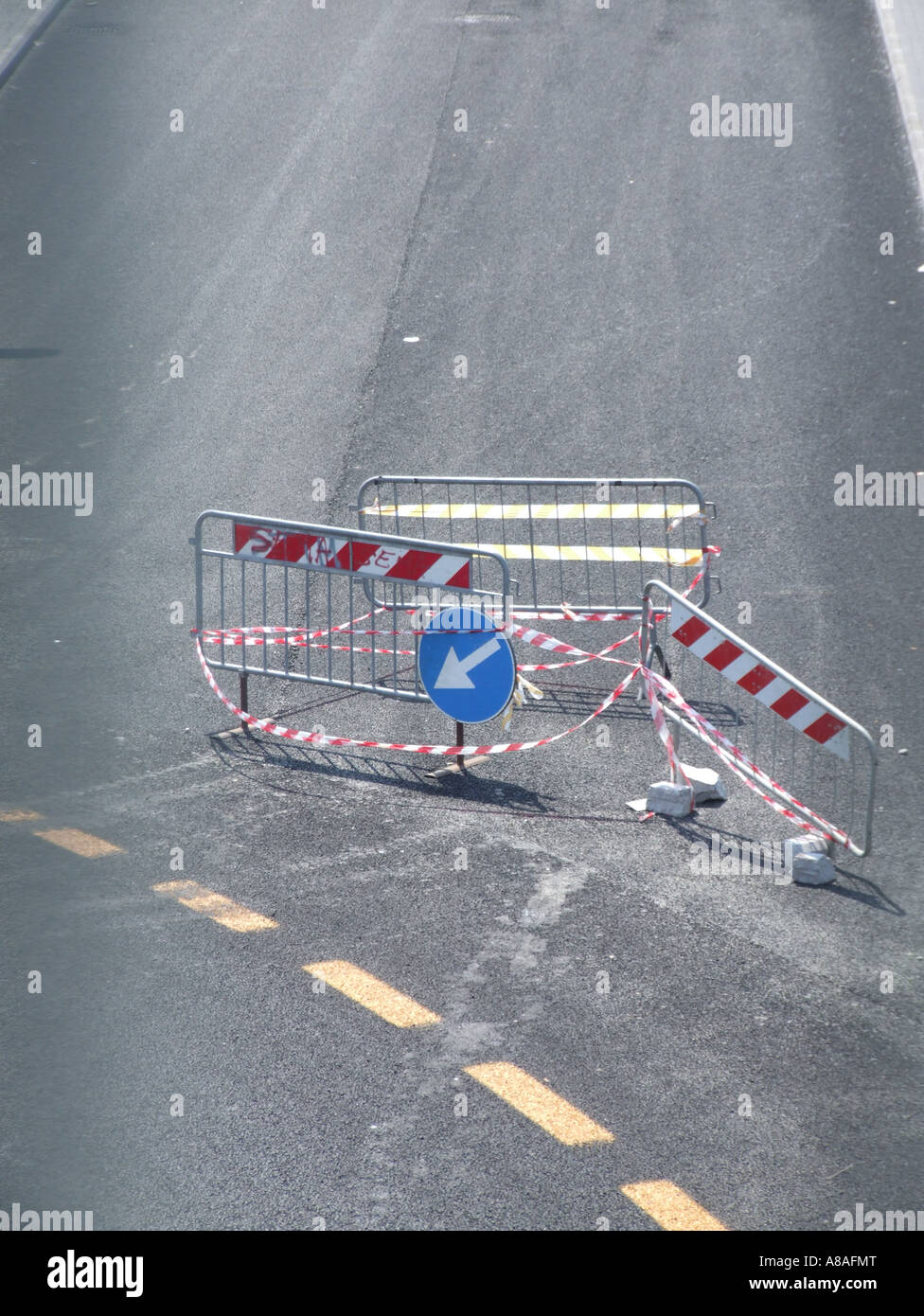 barrier on road Stock Photo - Alamy