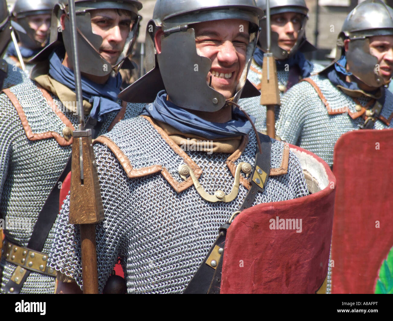 Roman soldiers in a procession celebrating the birth of Rome italy ...