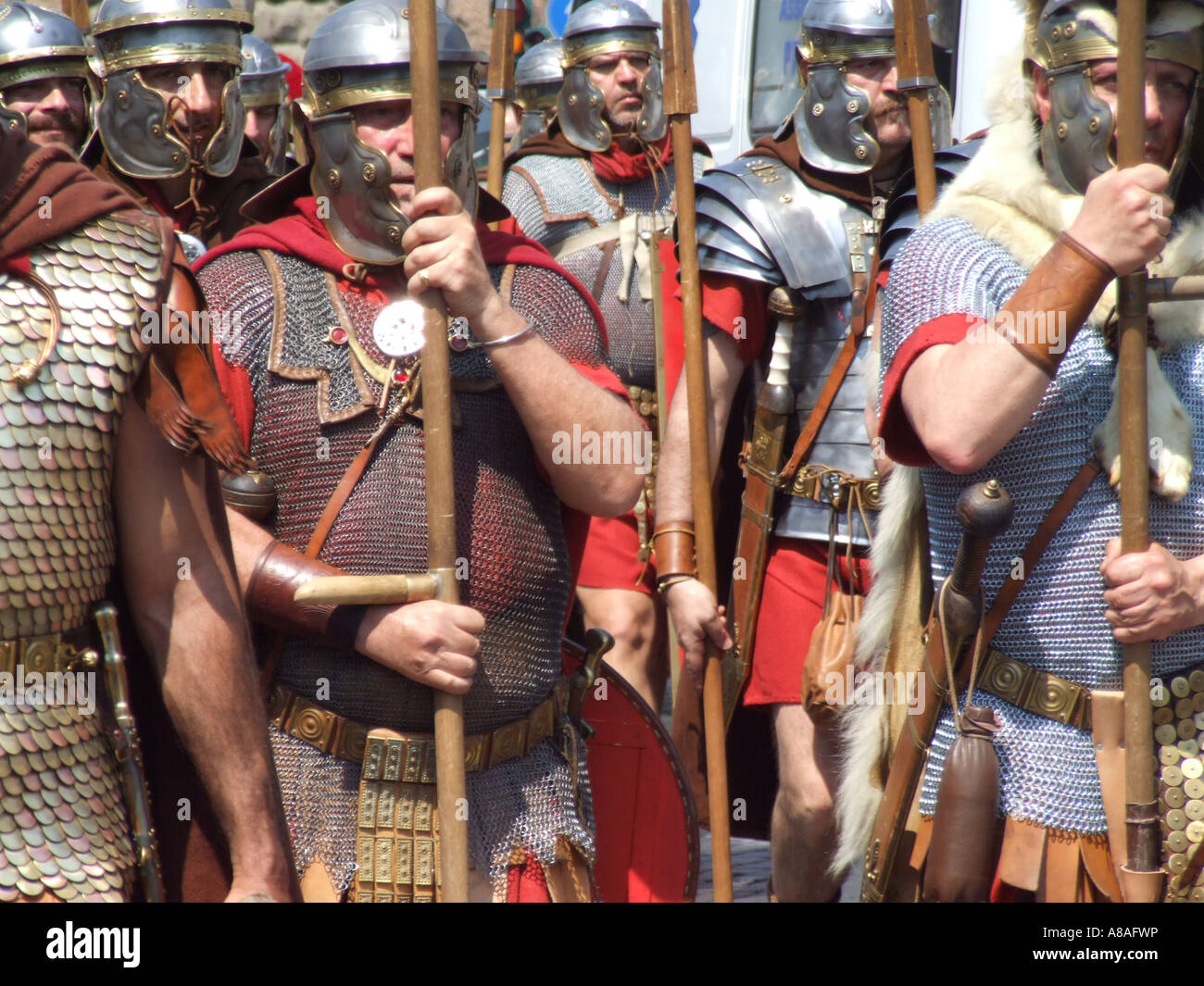 Roman soldiers in a procession celebrating the birth of Rome italy ...