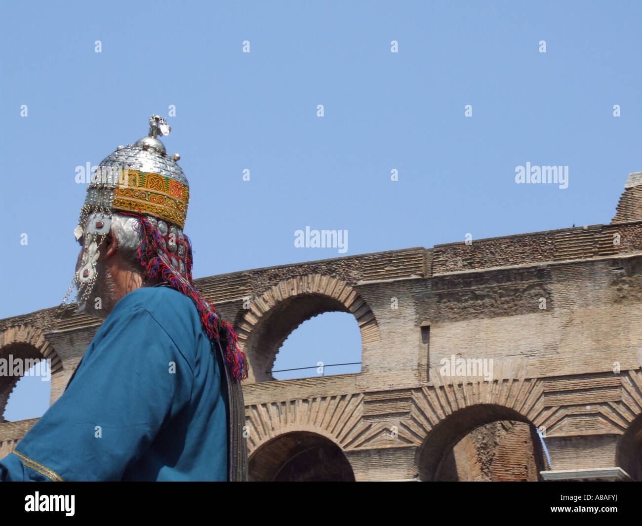 Roman high priest in a procession celebrating the birth of Rome italy ...