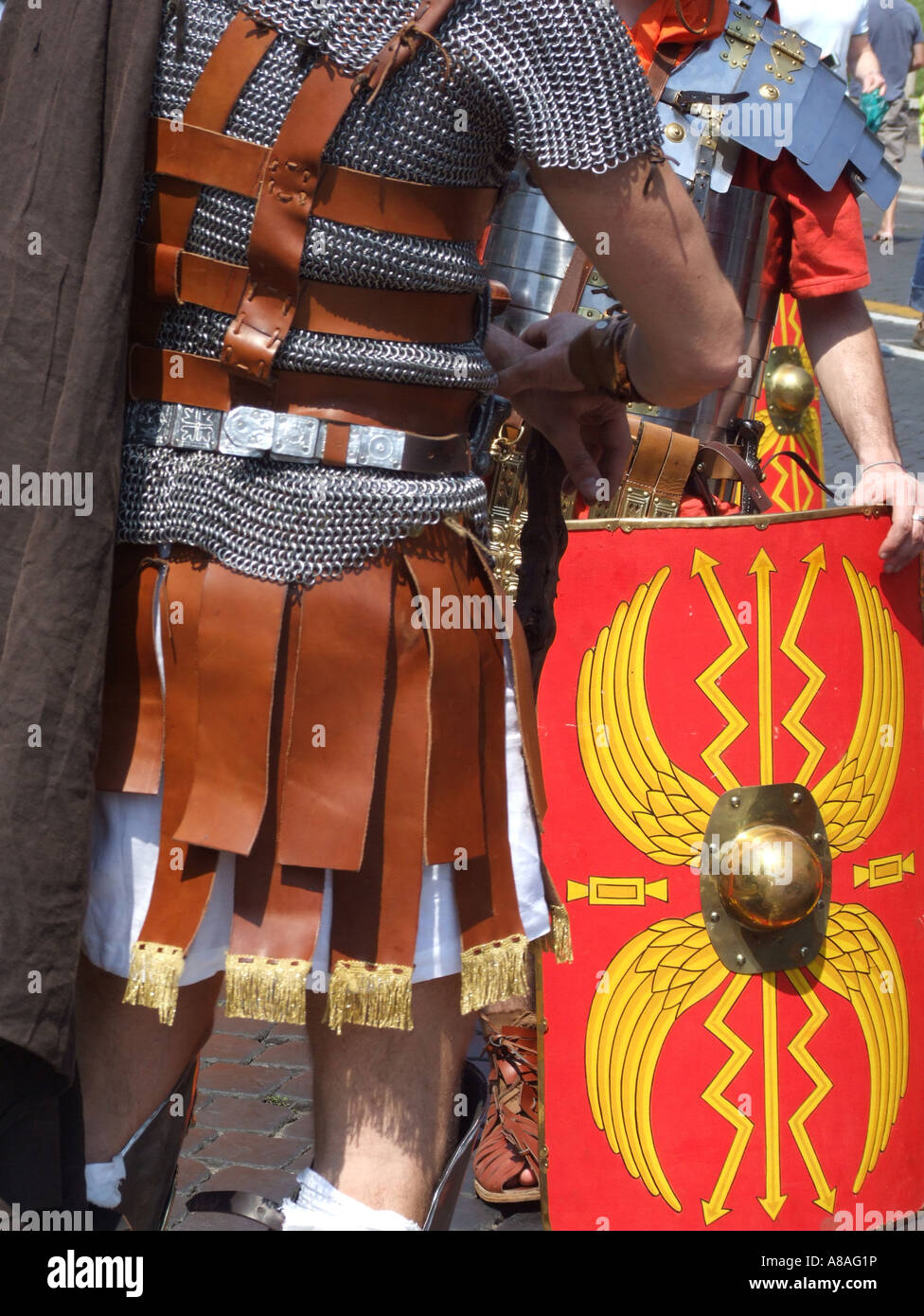 Roman soldiers in a procession celebrating the birth of Rome italy ...