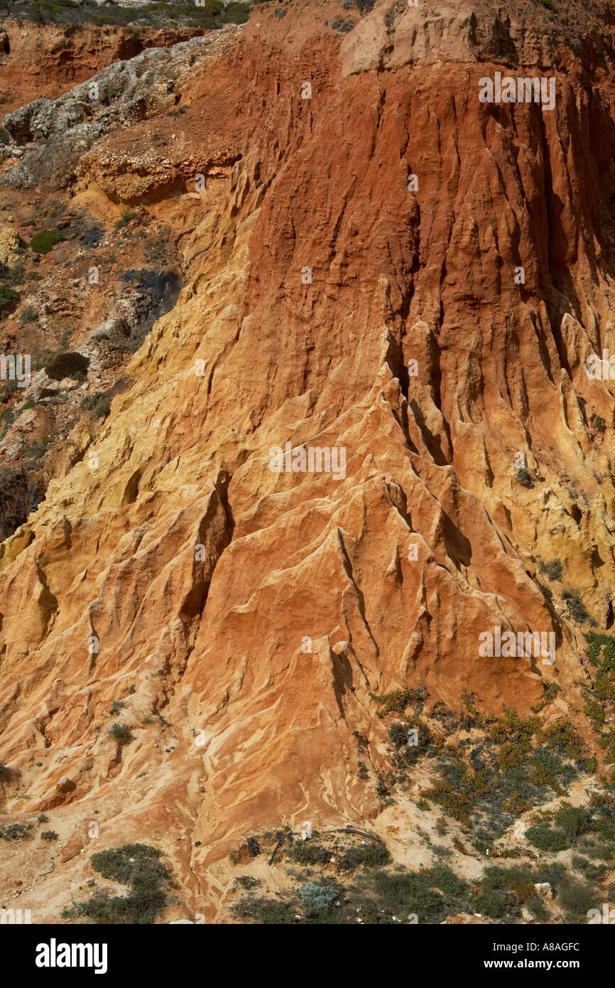 Geological feature, comprising naturally occurring rain washed, orange ...
