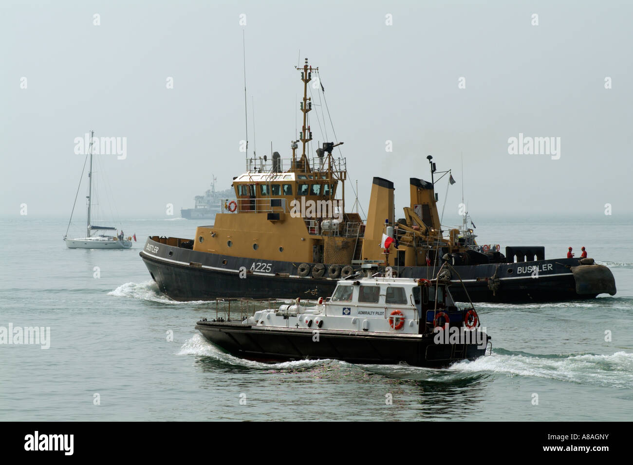 SERCO Denholm operated vessels Tug Bustler A225 and a Admiralty pilot ...