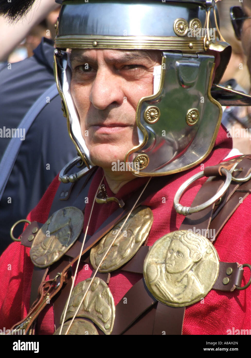 Roman soldier in a procession celebrating the birth of Rome italy Stock ...