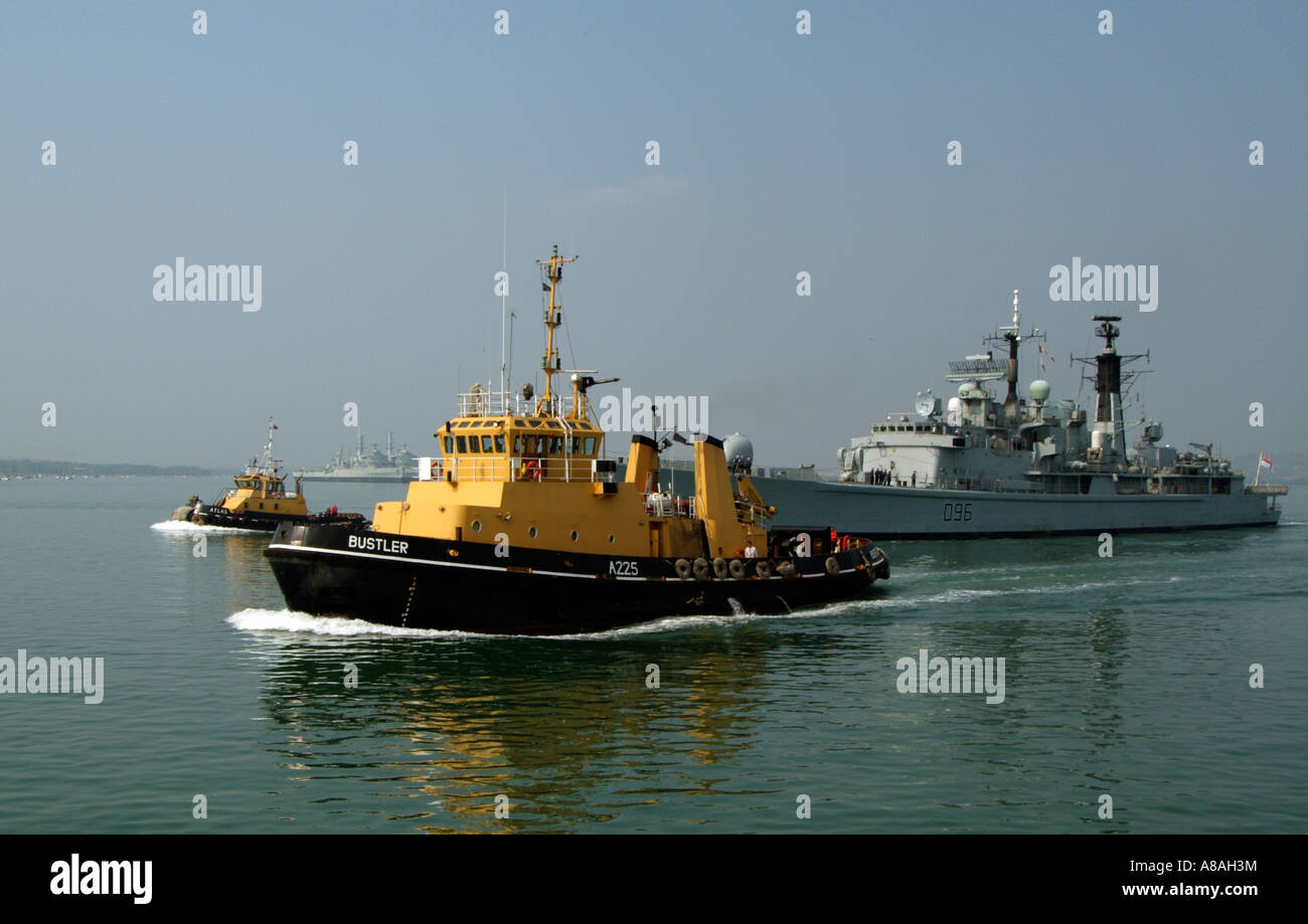 SERCO Denholm operated vessel Tug Bustler A225 underway escorting the ...