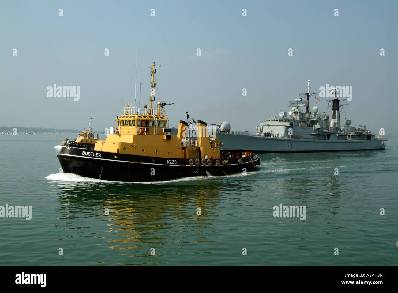 SERCO Denholm operated vessel Tug Bustler A225 underway escorting the ...