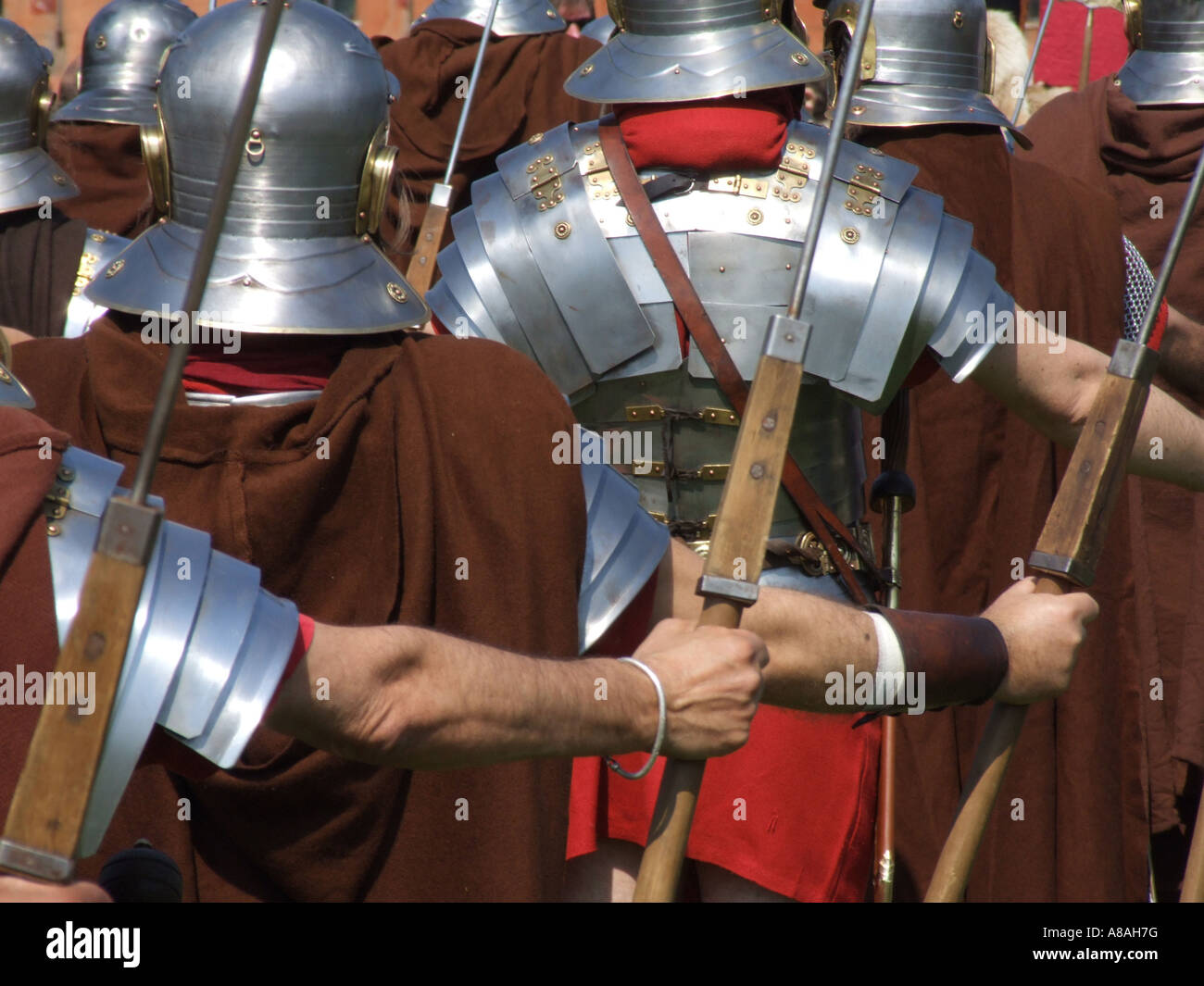 Roman soldiers in a procession celebrating the birth of Rome italy ...