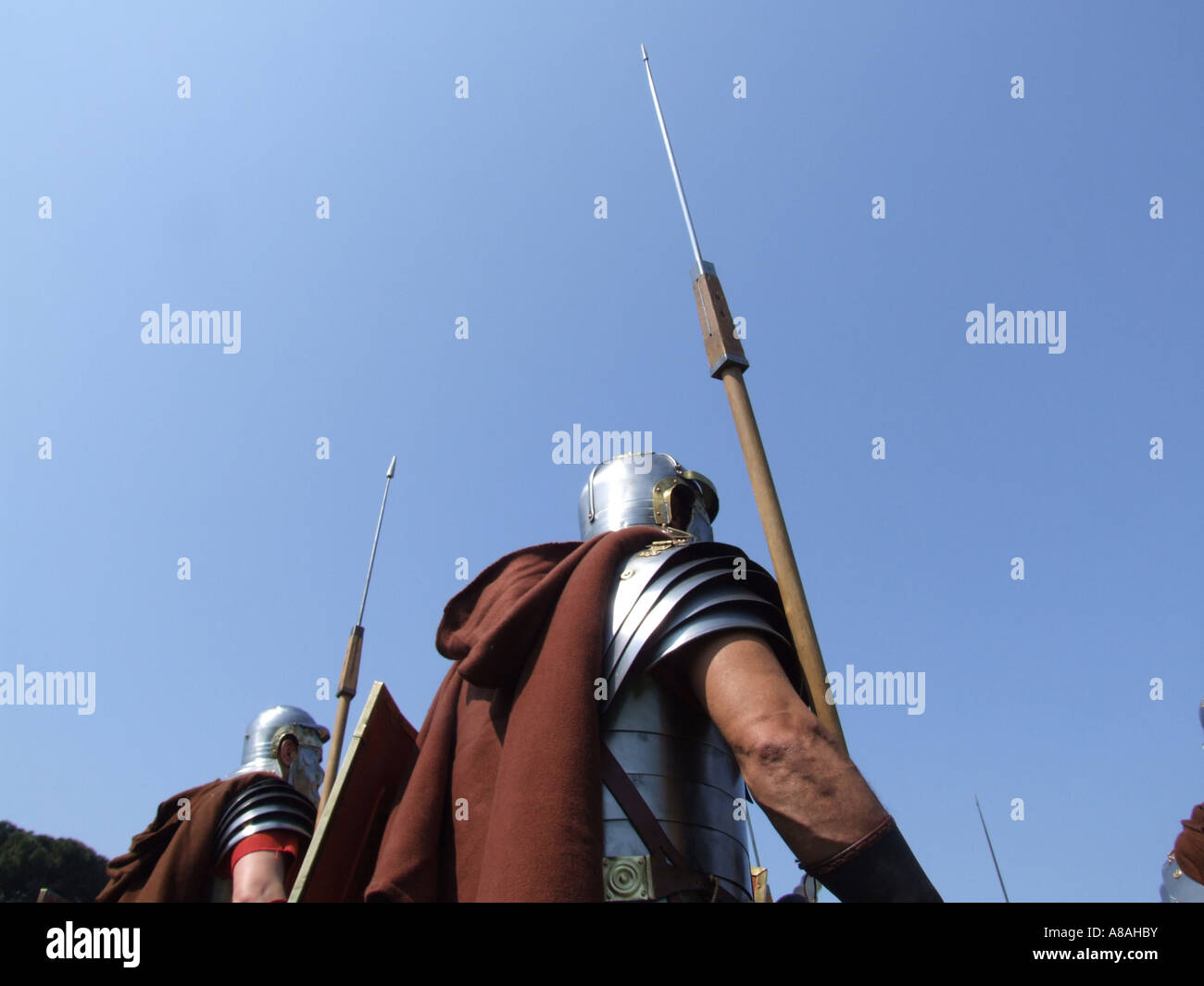 Roman soldiers in a procession celebrating the birth of Rome italy ...