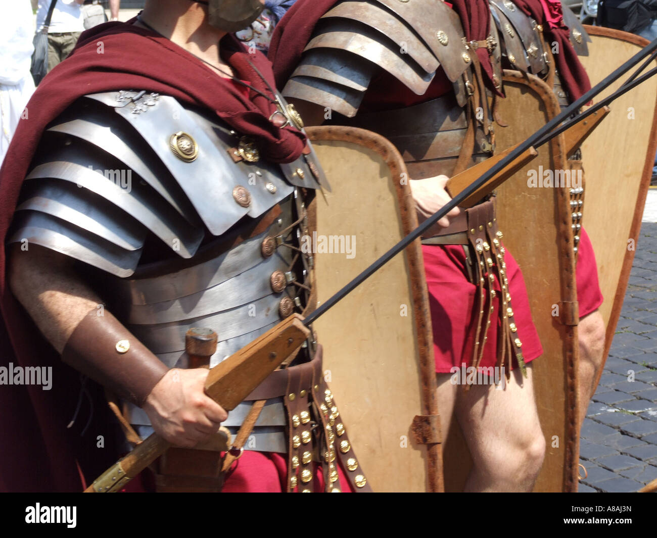 Roman soldiers in a procession celebrating the birth of Rome italy ...