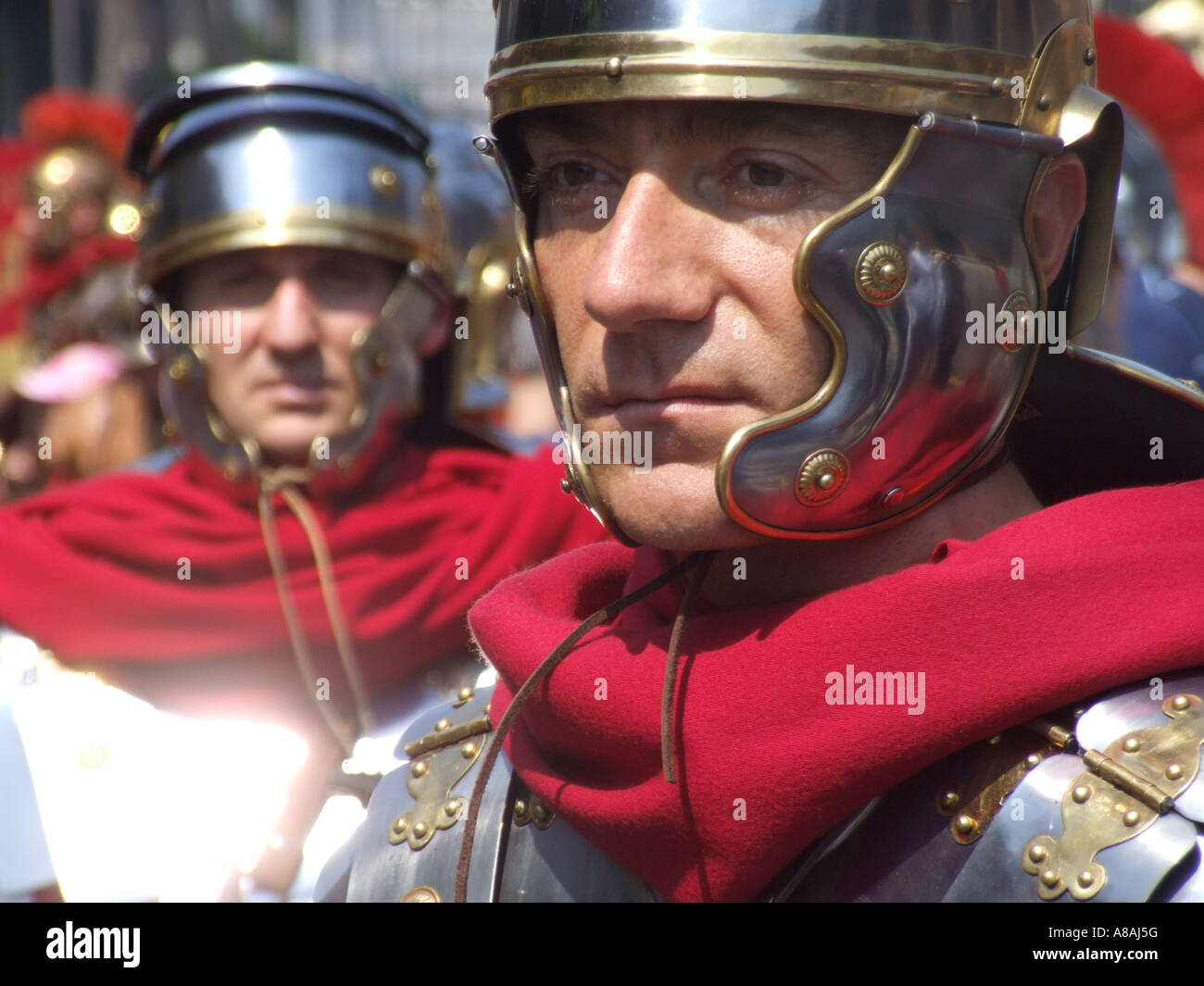 Roman soldiers in a procession celebrating the birth of Rome italy ...