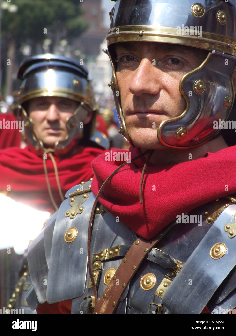 Roman soldiers in a procession celebrating the birth of Rome italy ...