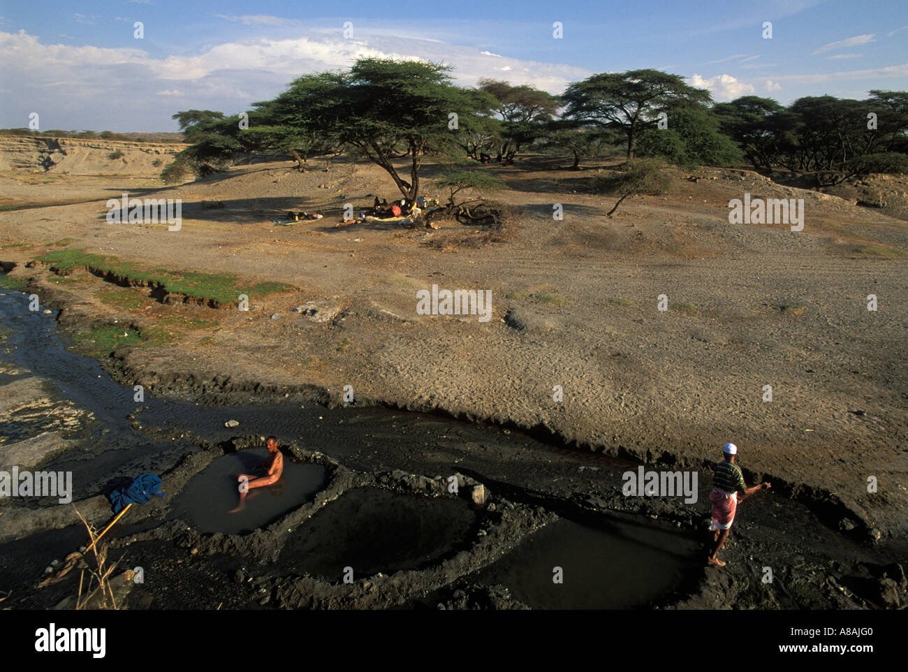 people bathing in the hot springs at Lake Shala, Abiata Shala National ...