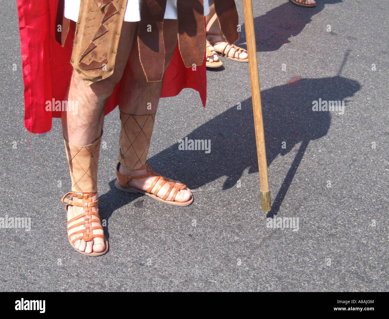 Roman soldier in a procession celebrating the birth of Rome italy 2007 ...