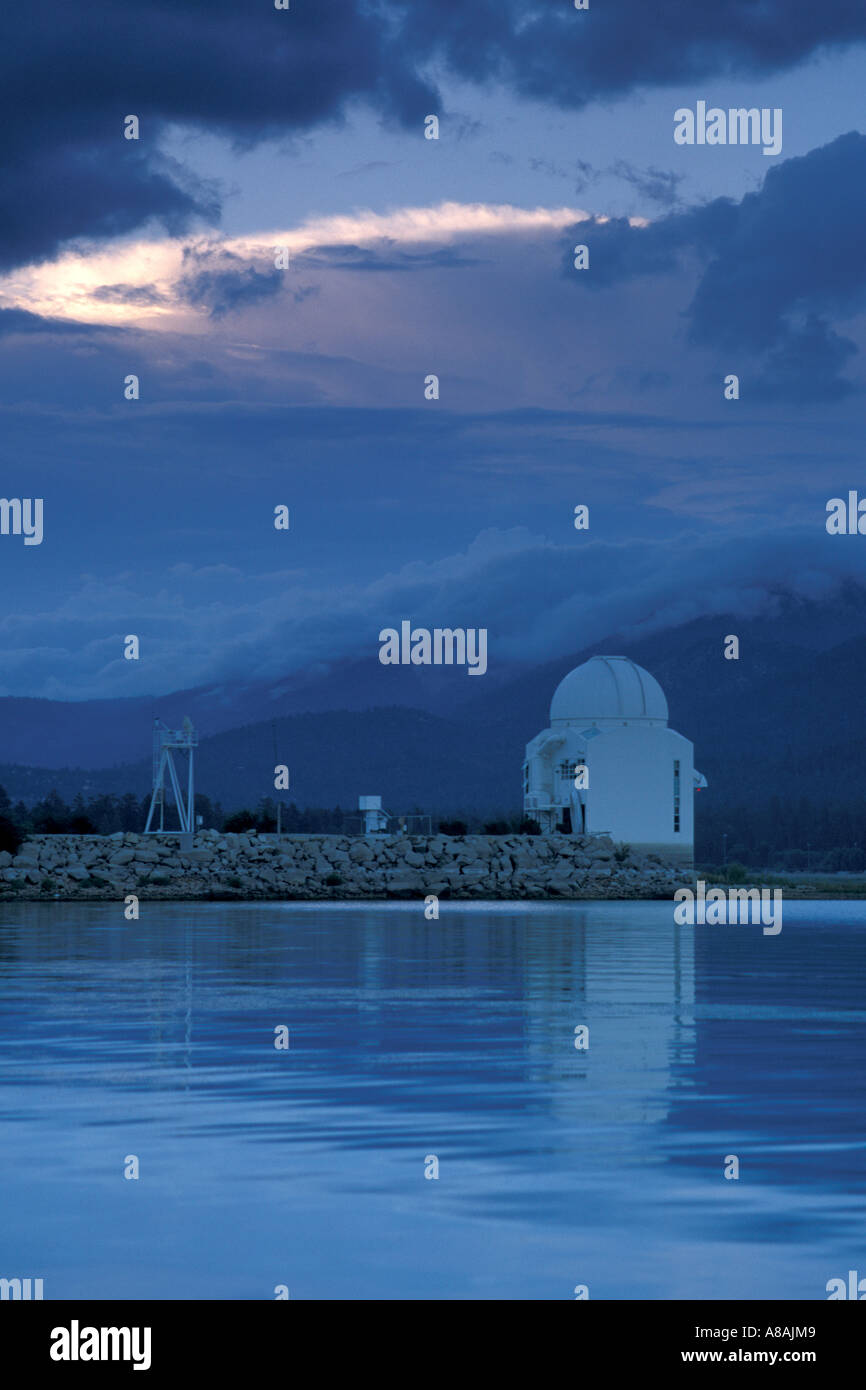 Morning storm clouds over mountains above solar observatory Big Bear ...