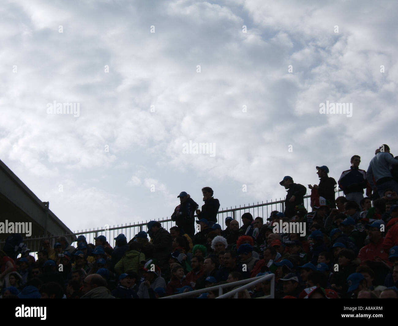 italian rugby fans in rome for the six nations match versus wales 2007 ...