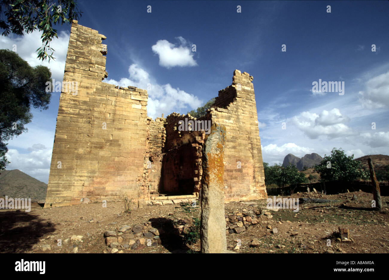 Sabean Temple of Yeha Axum Ethiopia Stock Photo - Alamy