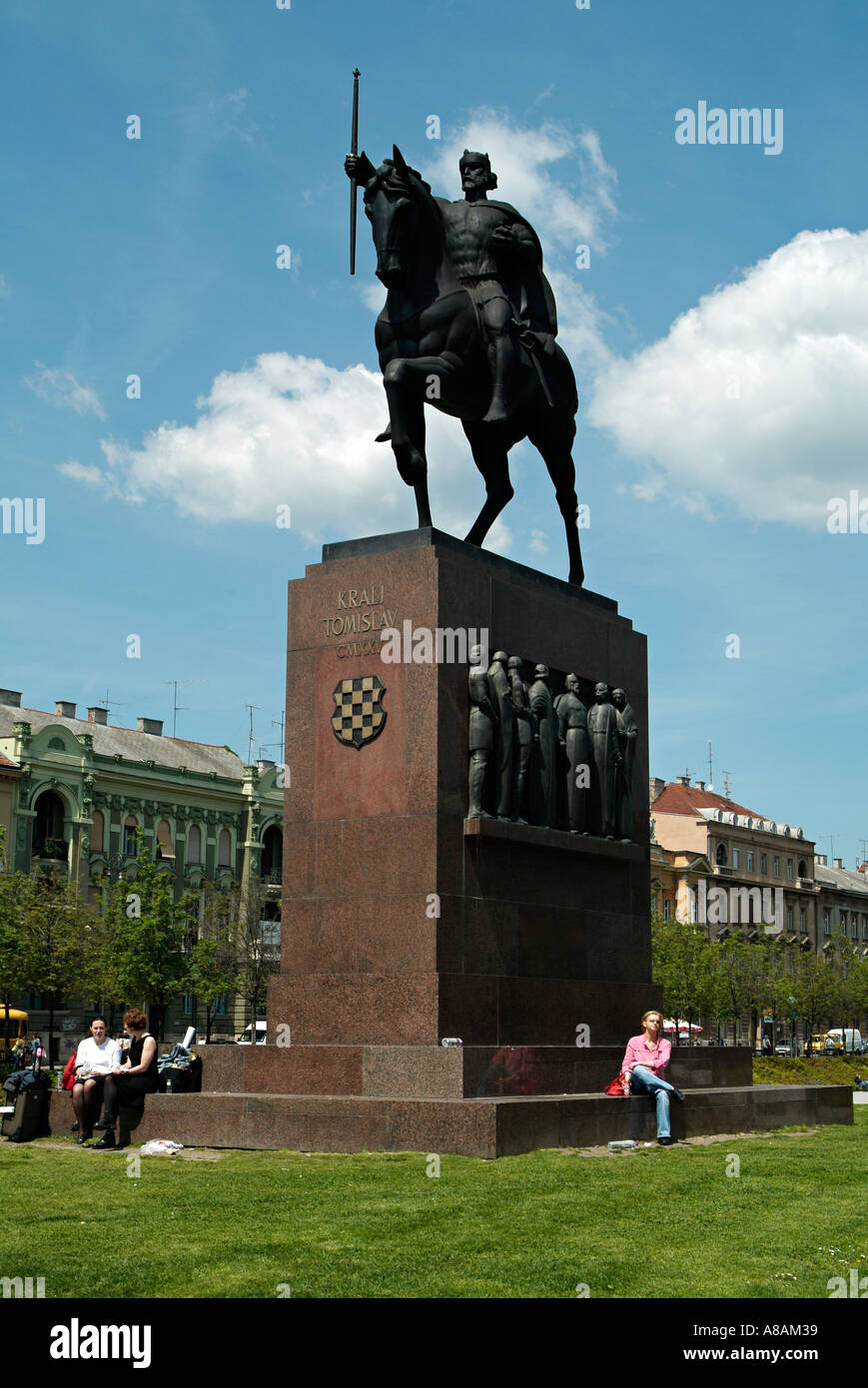 King Tomislav Statue, Kralj Tomislava Square, Zagreb, Croatia Stock ...