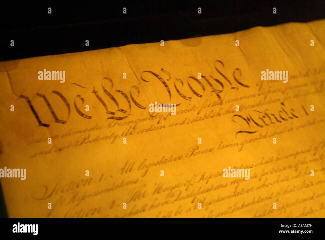 USA Washington DC The National Archives Rotunda Constitution Stock ...