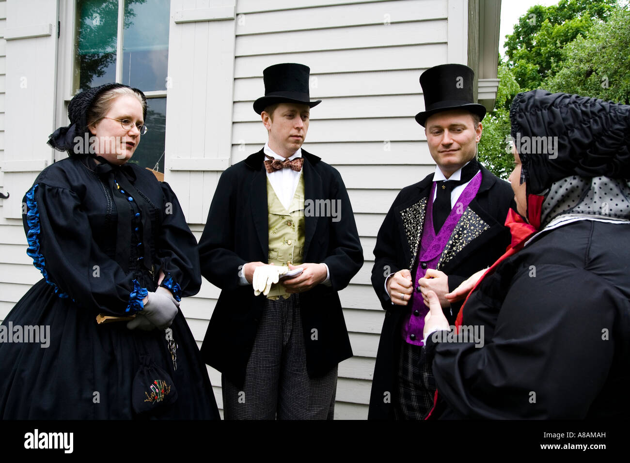 Naper Village settlement museum civil war days village people Stock ...