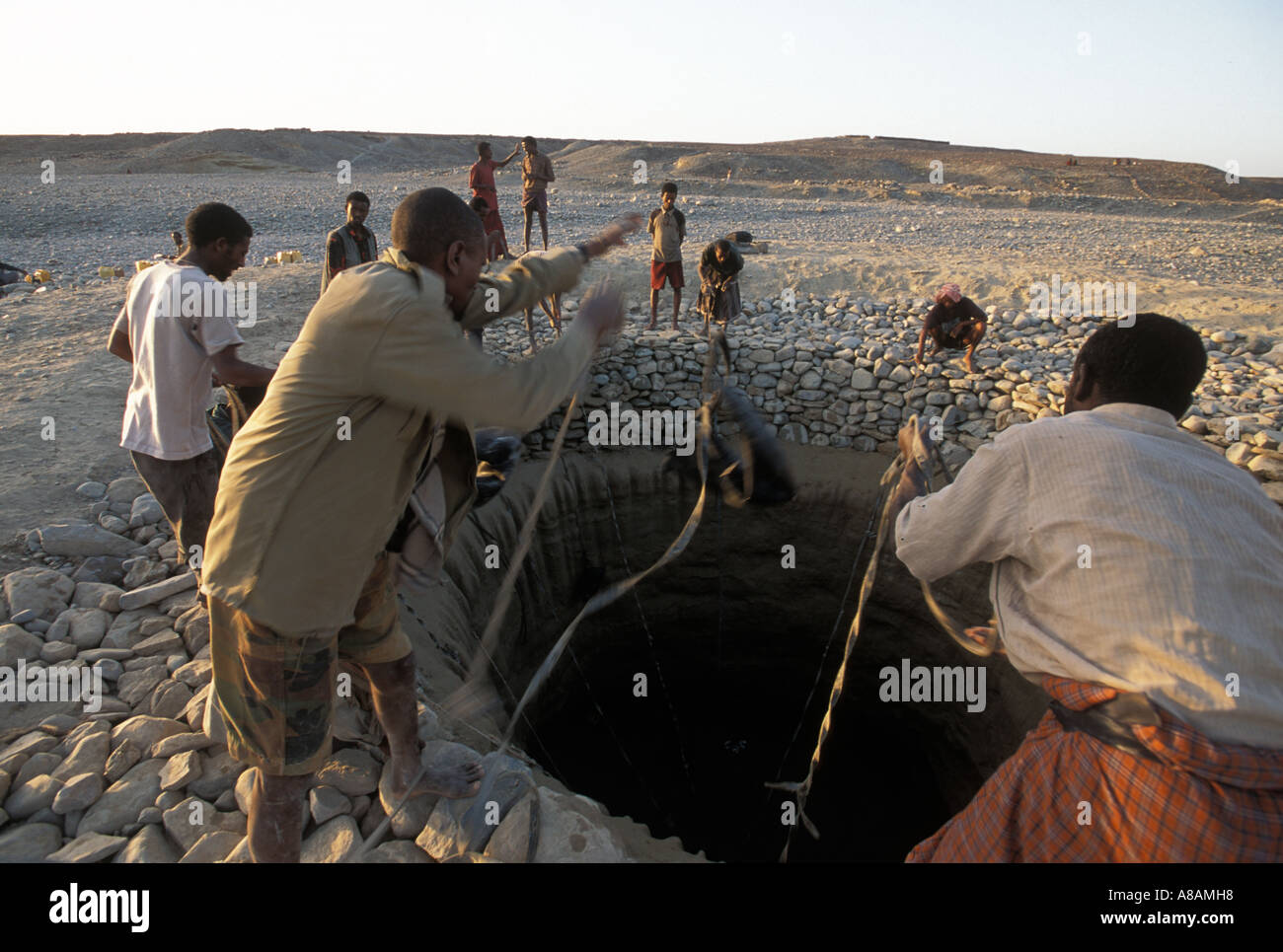 Afar well, Danakil depression, Ethiopia Stock Photo: 6881559 - Alamy