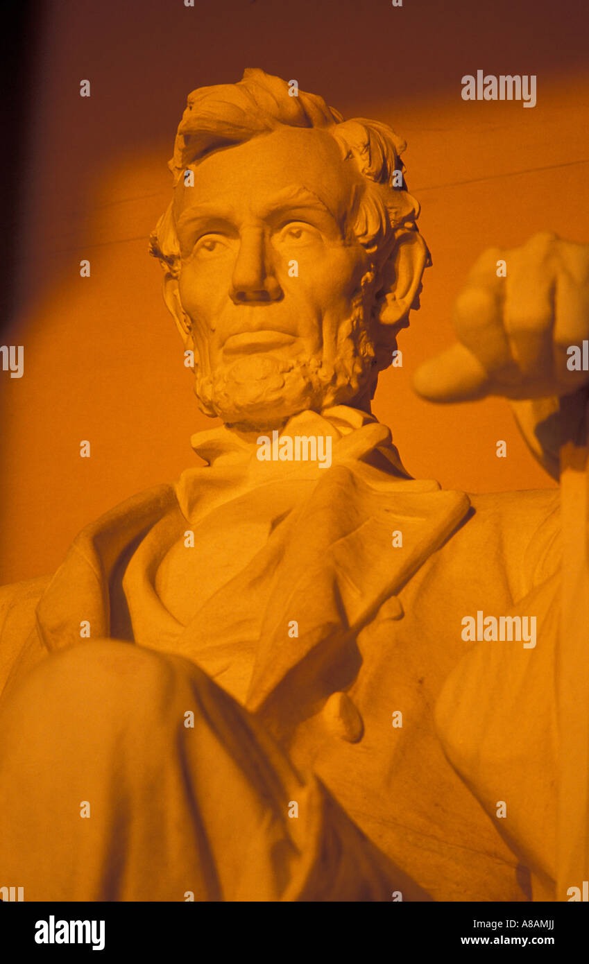 USA Washington DC Lincoln Memorial statue close up Stock Photo - Alamy