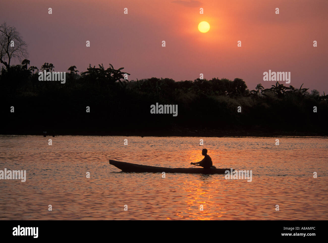 fishing canoe on the Baro River , Gambella , Ethiopia Stock Photo - Alamy