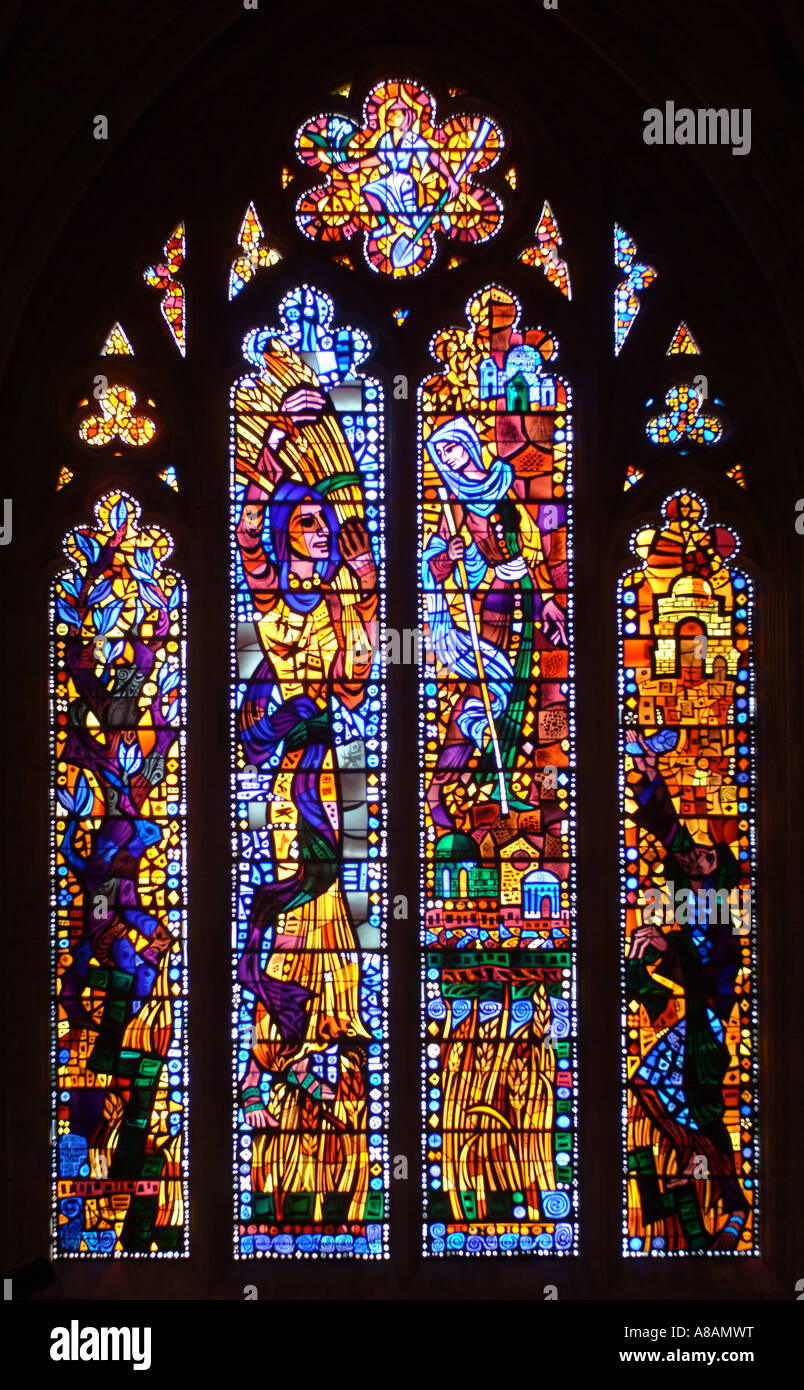 USA Washington DC The Washington National Cathedral stained glass Stock ...