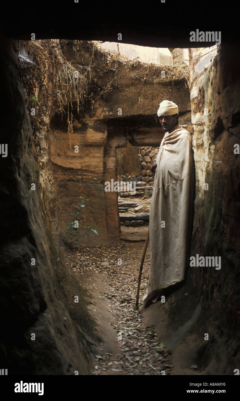 priest , Gebriel Wukien rock-hewn church , the Tembien , Eastern Tigray ...