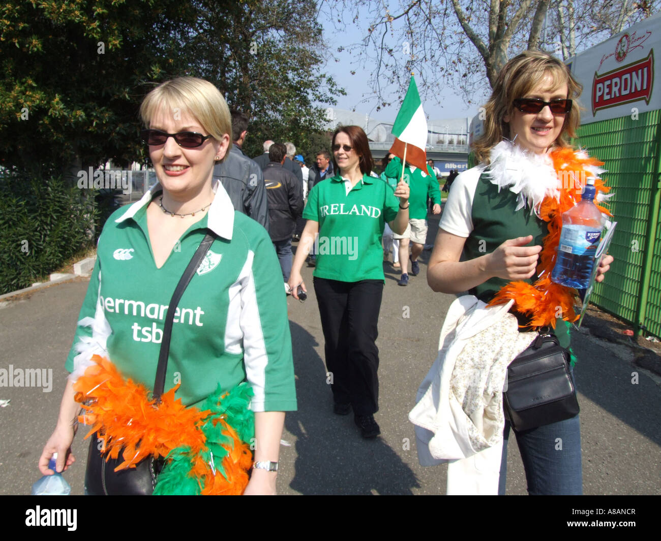Irish fans girls hi-res stock photography and images - Alamy