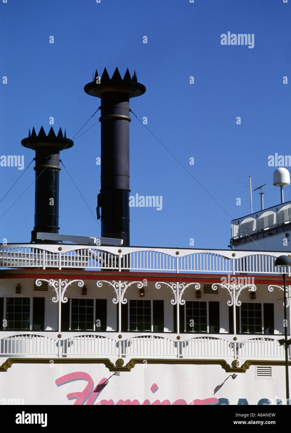 The giant PADDLE of the CREOLE QUEEN RIVER BOAT which takes daily ...