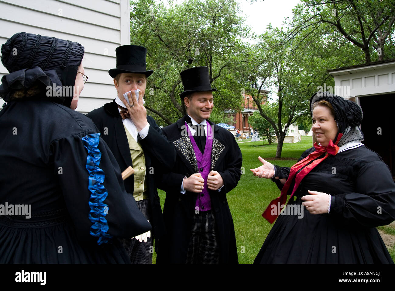 Naper Village settlement museum civil war days village people Stock ...