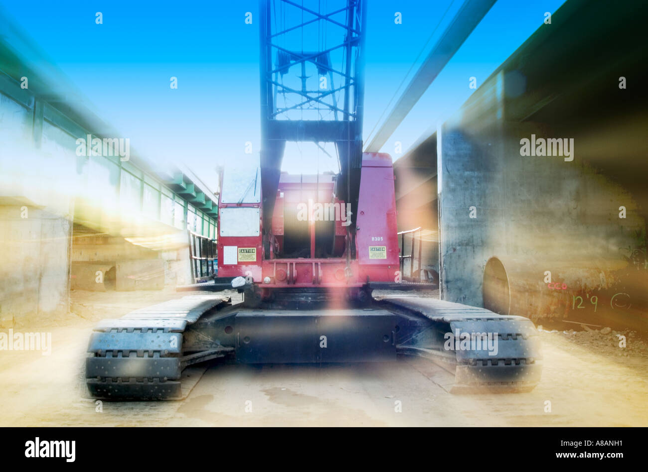 industrial crane, motion blur, building and construction Stock Photo ...