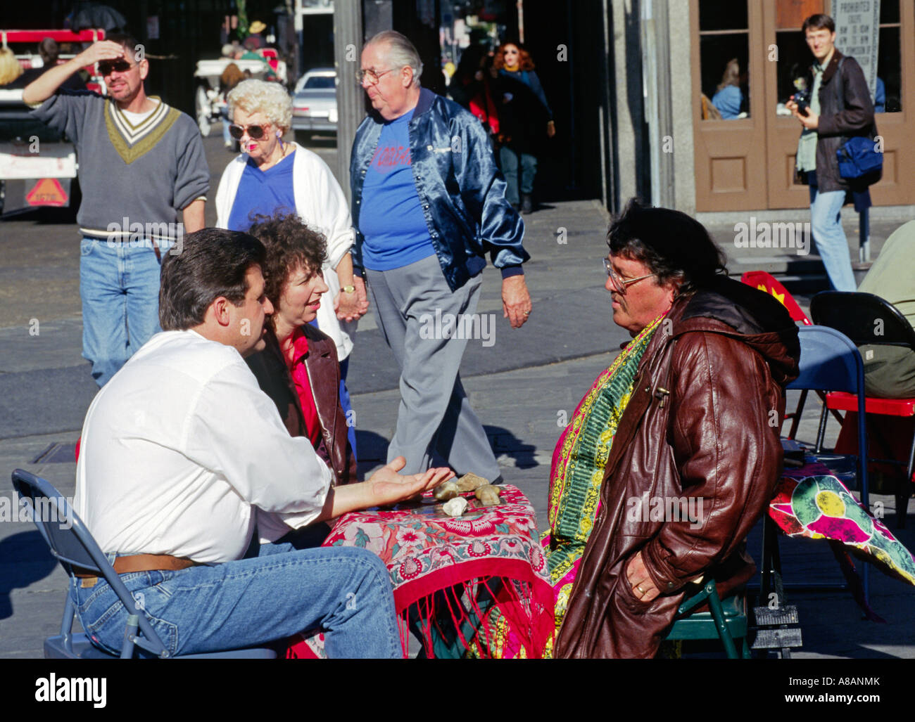 PALM READER practices his trade on JACKSON SQUARE in the FRENCH QUARTER ...