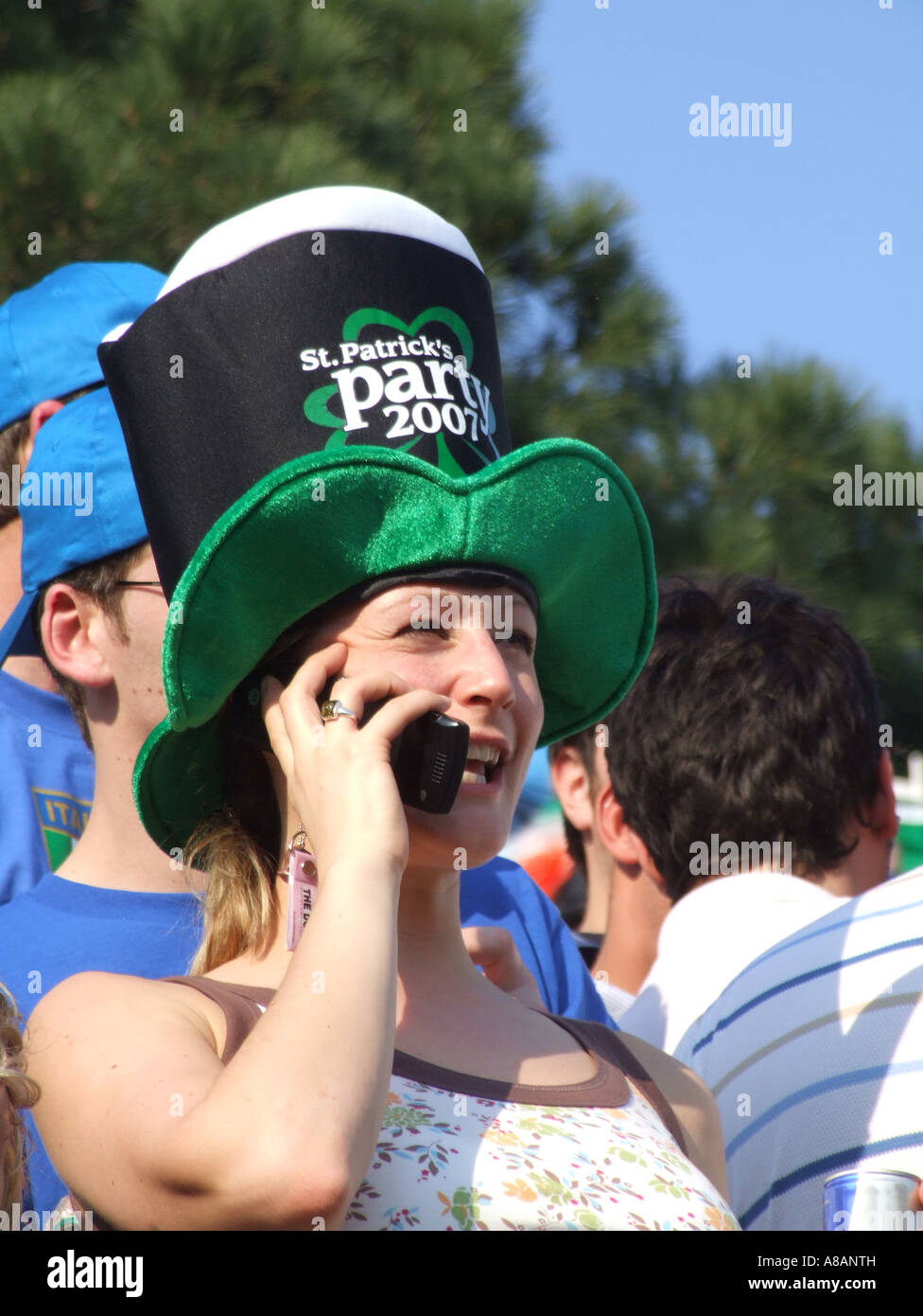 irish rugby fans in rome for the six nations match versus italy Stock ...