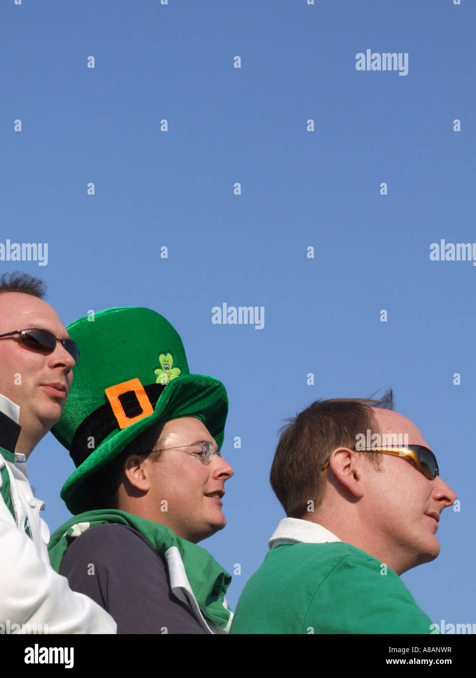 irish rugby fans in rome for the six nations match versus italy Stock ...